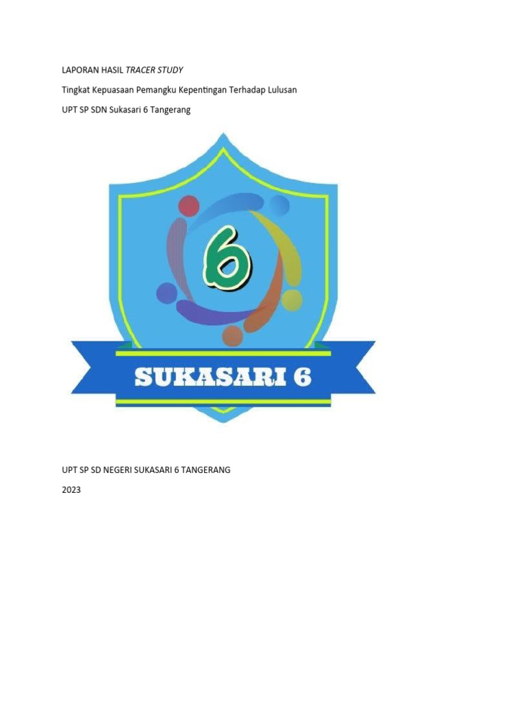 Tracer Study SDN Sukasari 6 2023 | PDF