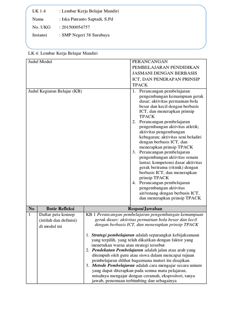 LK 1 mODUL 4 PROFESIONAL 201500054757 | PDF
