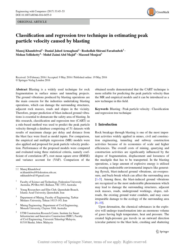 Classification and Regression Tree Technique in Es | PDF | Linear Regression | Dependent And ...