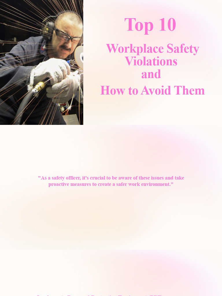 Top 10 Workplace Safety Violations and How To Prevent Them | PDF ...