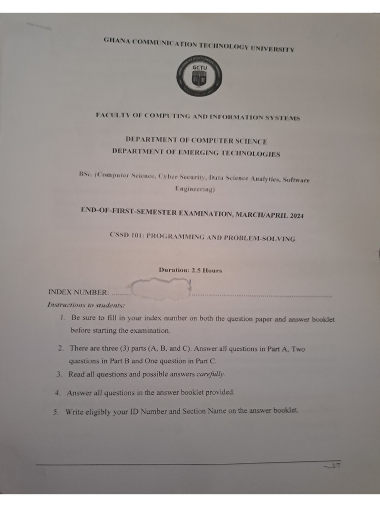 Programming and Problem Solving | PDF