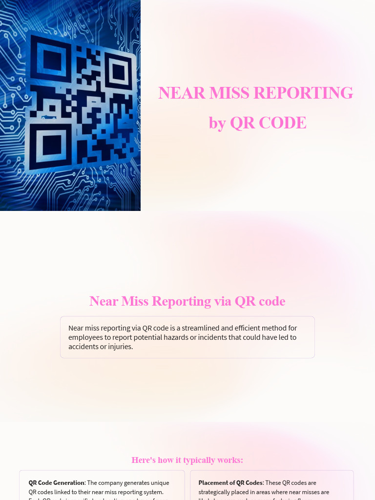 Near Miss Reporting by QR Code | PDF | Qr Code | Safety