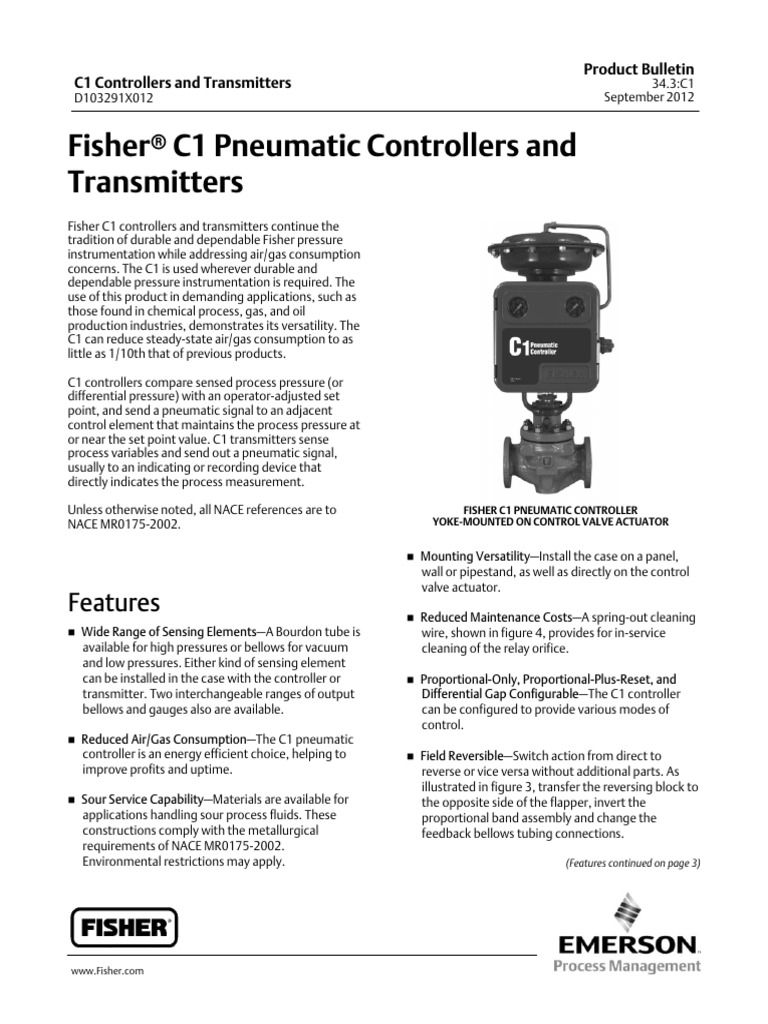 Fischer Controls 1 | PDF | Pressure Measurement | Instrumentation