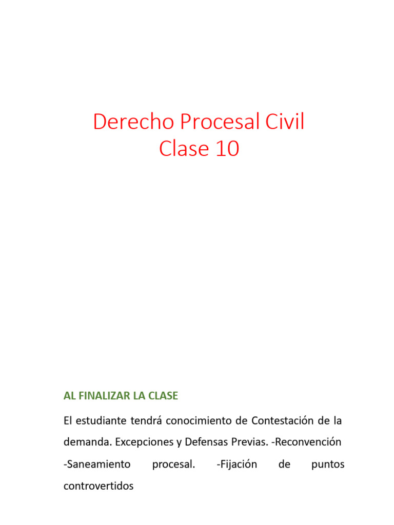 Sesion de La Semana 10 DPC I - Pregrado PDF | PDF | Demanda judicial | Ley procesal