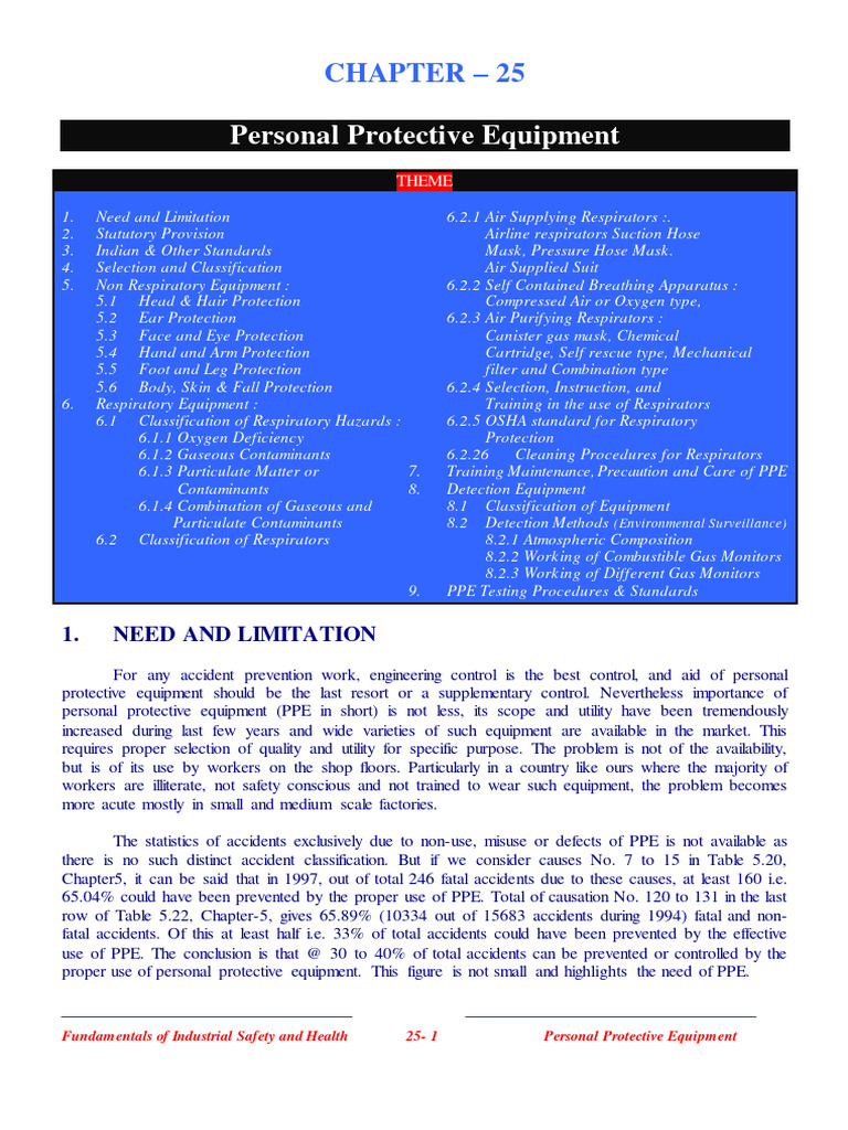 Chapter 25 Ppe | PDF | Personal Protective Equipment | Shoe