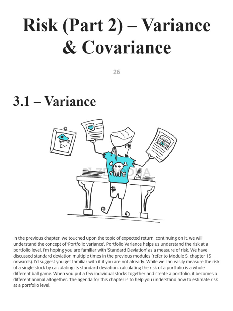 Risk Part 2 Variance And Covariance Varsity By Zerodha All Things Stock Markets Simplified