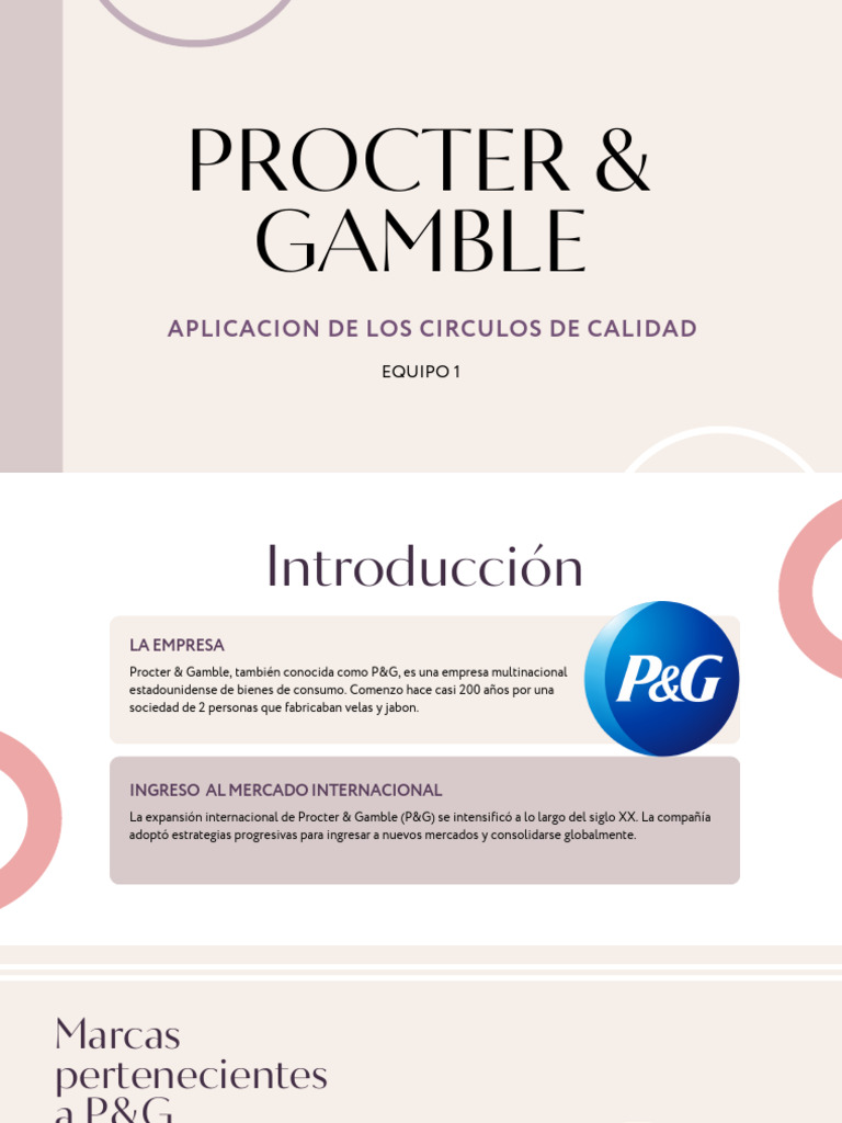 Procter & Gamble: Aplicacion de Los Circulos de Calidad | PDF | Procter & Gamble | Negocios ...
