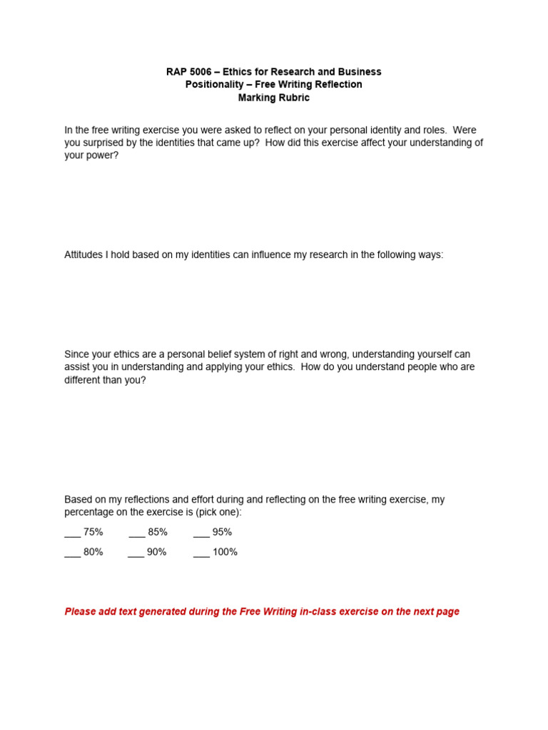 WK 5 - Positionality - W2023 | PDF | Career & Growth