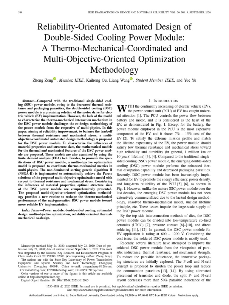 Reliability-Oriented Automated Design of Double-Sided Cooling Power Module A Thermo-Mechanical ...