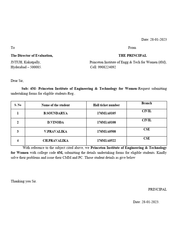 Rekha Grace Marks and Undertaking | PDF | Engineering | Science Education