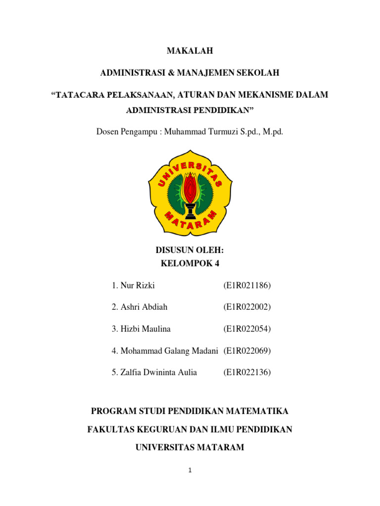 Tata Cara dan Aturan Administrasi Pendidikan | PDF
