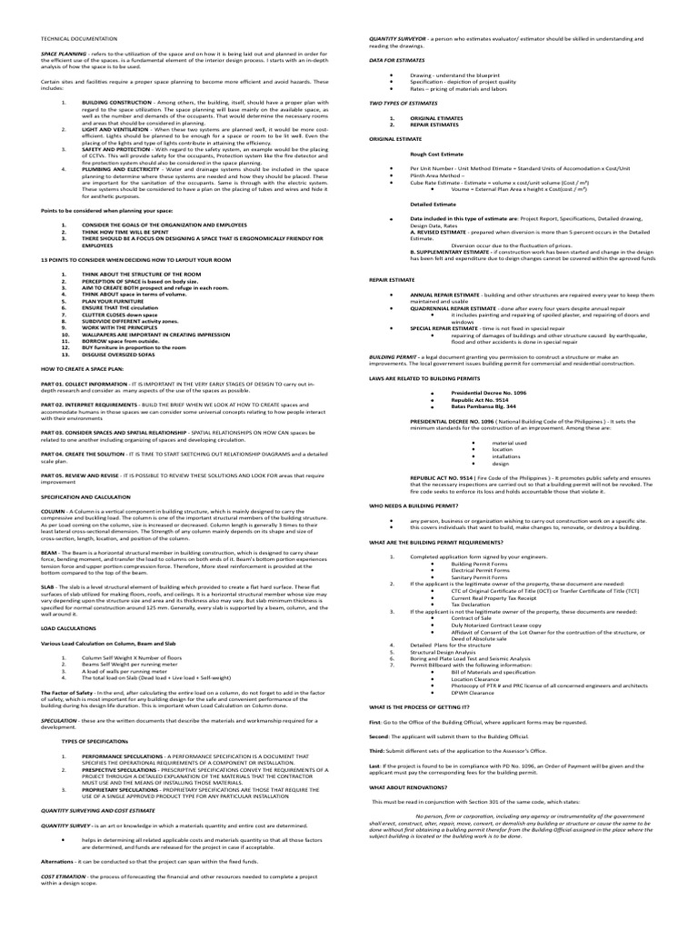 TECHNICAL DOCUMENTATION | PDF | Plumbing | Pipe (Fluid Conveyance)