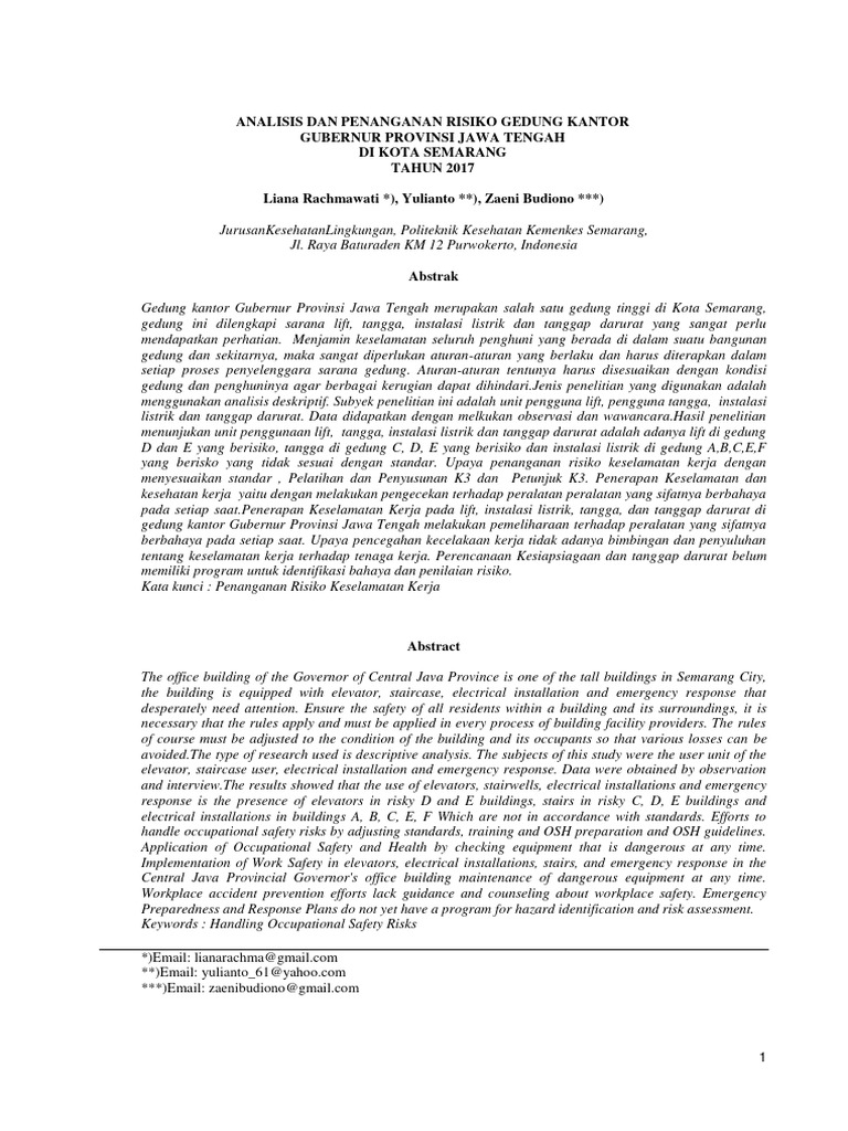 Contoh Laporan Penilaian Resiko Atau Risk Assesment | PDF
