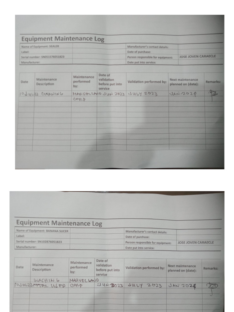 Equipment Maintenance | PDF
