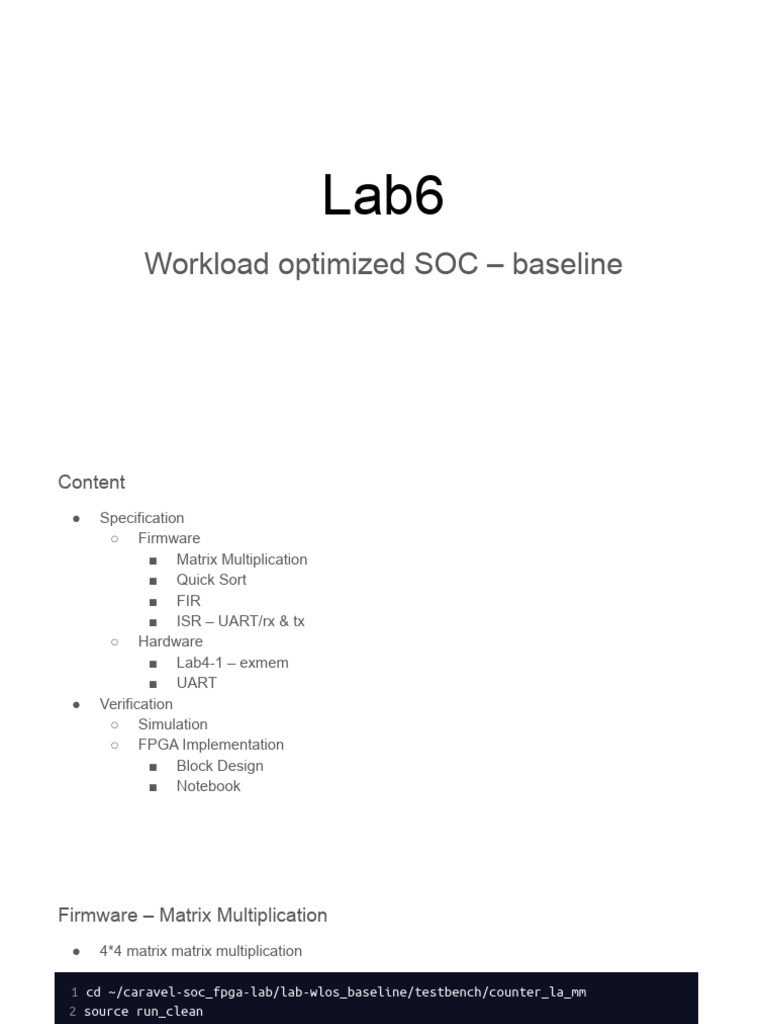 Lab6 Wlos Baseline - Workbook | PDF | Field Programmable Gate Array | Digital Technology