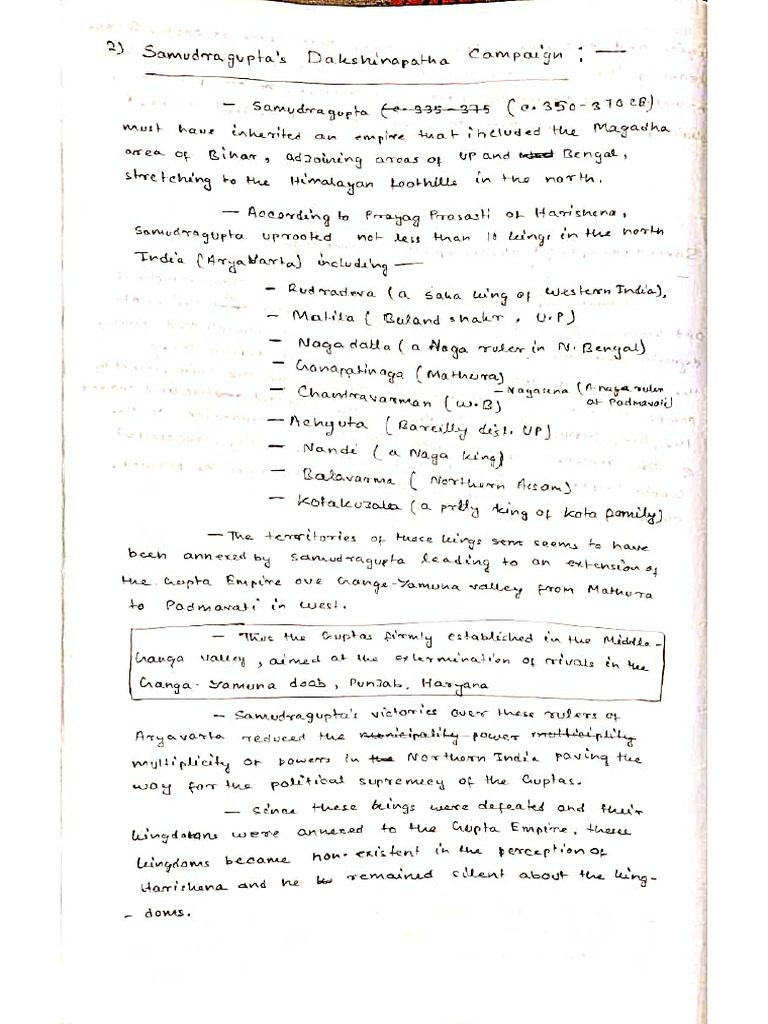 Samudragupta Deccan Champaign | PDF