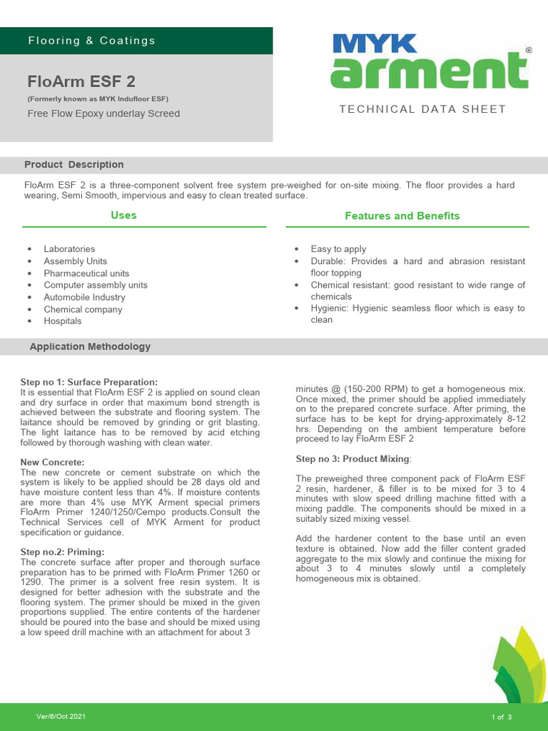 FloArm ESF 2-Ver 6 | PDF | Flooring | Epoxy
