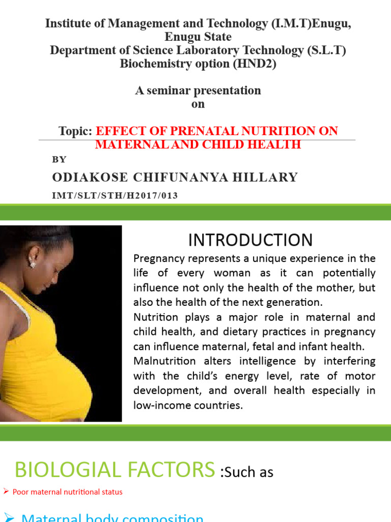 Prenatal Nutrition Impact on Health | PDF | Pregnancy | Prenatal ...