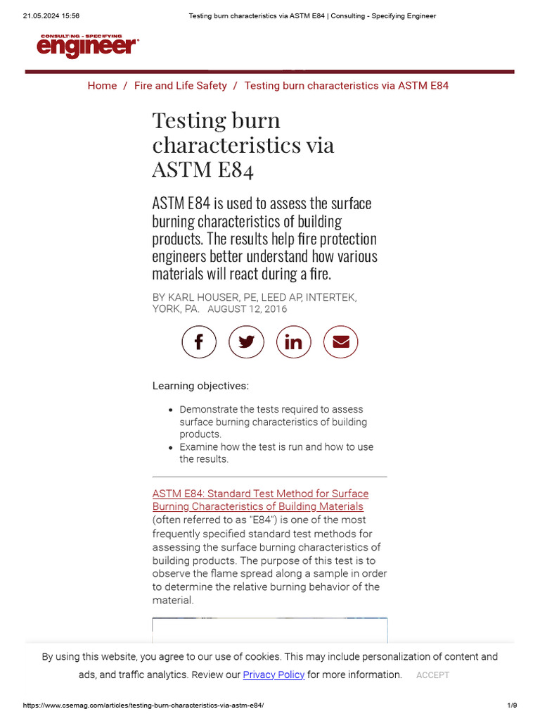 Testing Burn Characteristics via ASTM E84 _ Consulting - Specifying ...