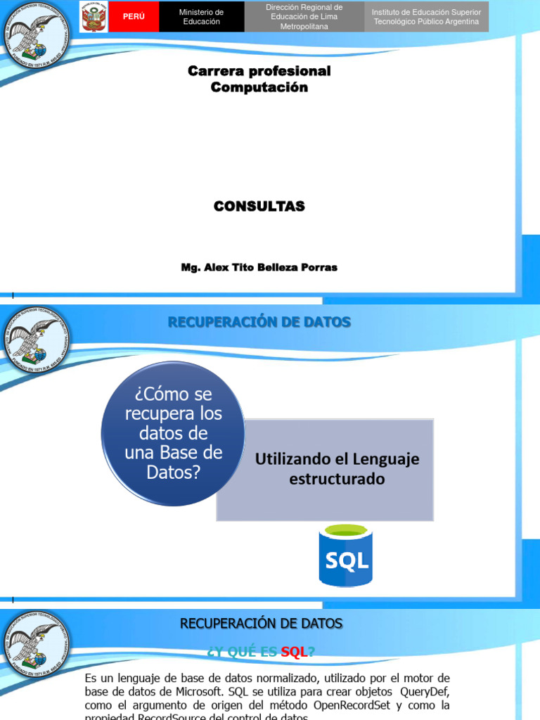 Sesion 01 | PDF | SQL | Bases de datos