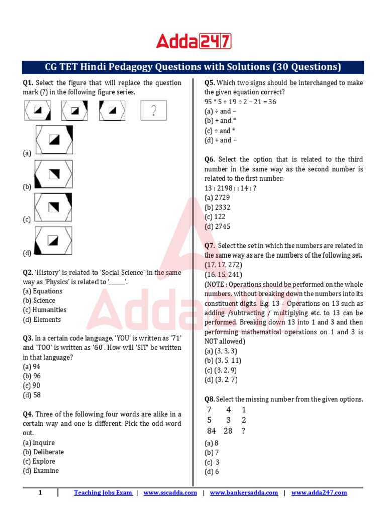 Bihar STET Logical Reasoning Questions With Solutions File | PDF | Linguistics