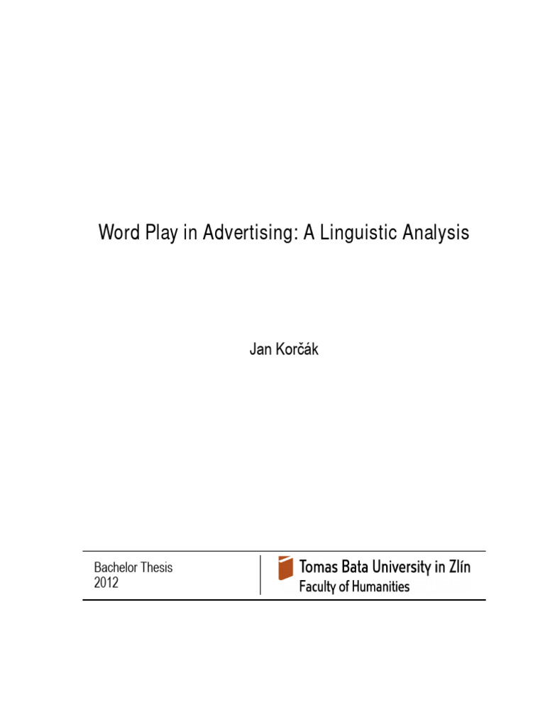 Word Play in Ads | PDF | Humour | Theory