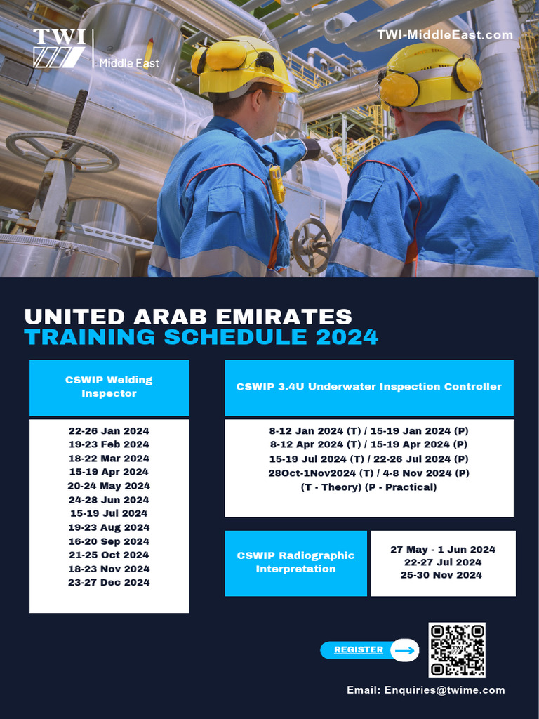 Training Calendar 2024 Mena r1 | PDF | Joining | Steel