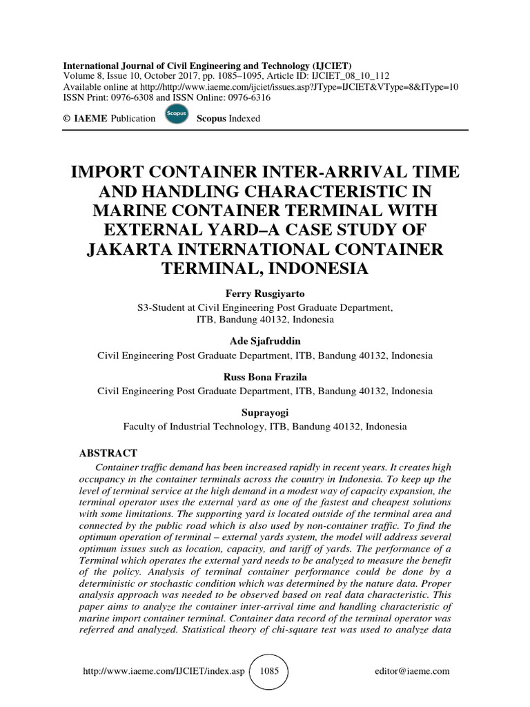 Import Container Inter Arrival Time and | PDF | Simulation ...