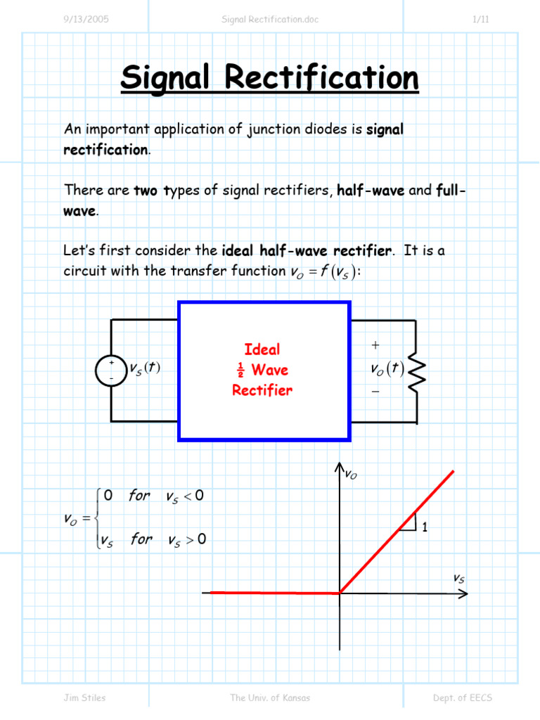 Signal Rectification | Download Free PDF | Rectifier | Direct Current