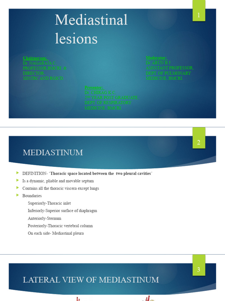 Mediastinal Lesions Overview | PDF | Thymus | Lymphoma