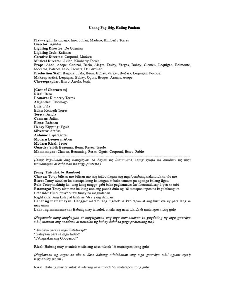 Philippine Opera Final Script | PDF