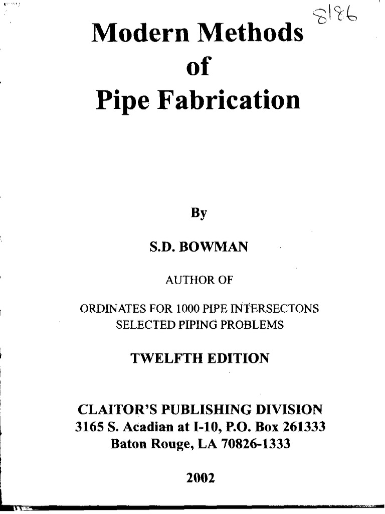 Modern Methods of Pipe Fabrication | PDF | Trigonometric Functions ...