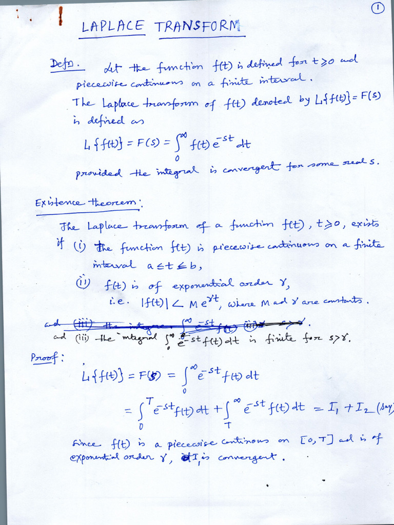 Laplace Transform | PDF