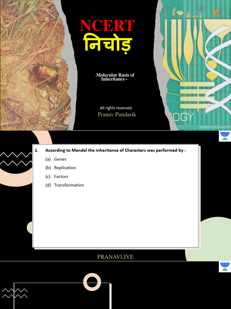 Molecular Basis of Inheritance | PDF | Directionality (Molecular ...