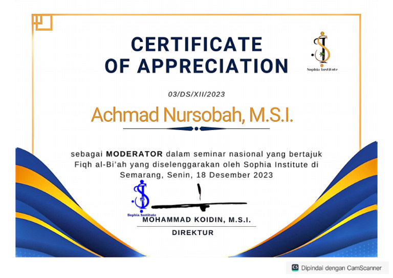 Sertifikat Moderator | PDF