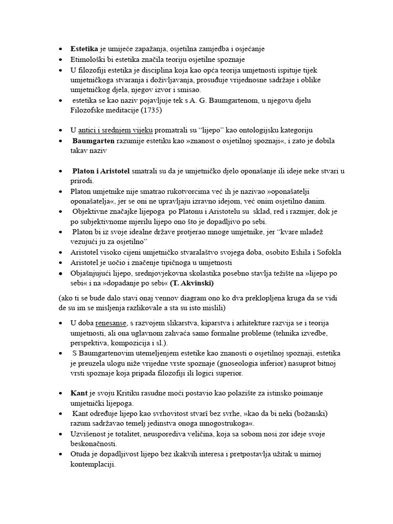 Estetika Skripta | PDF