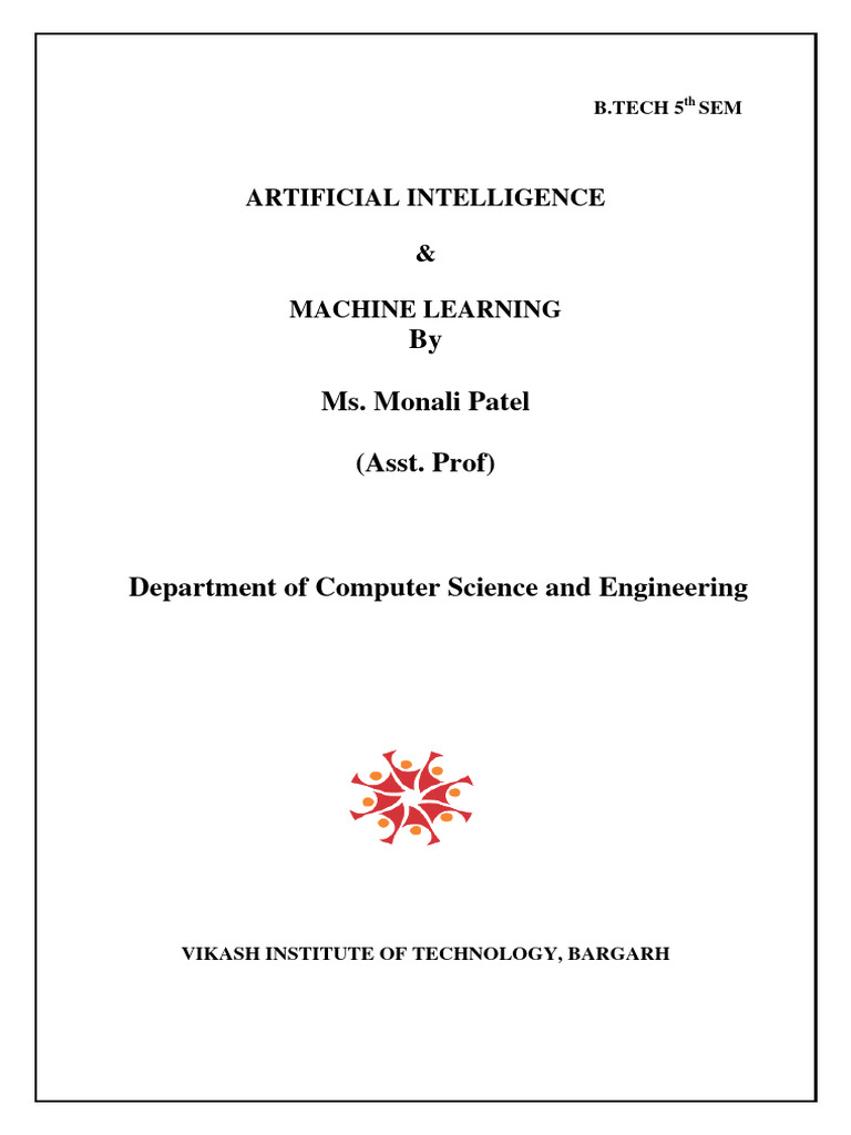 Artificial Inteligence and Machine Learning | PDF | Deep Learning | Bayesian Network