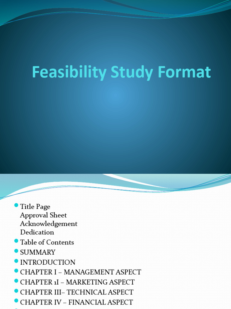 Feasibility Study Format | Download Free PDF | Feasibility Study ...