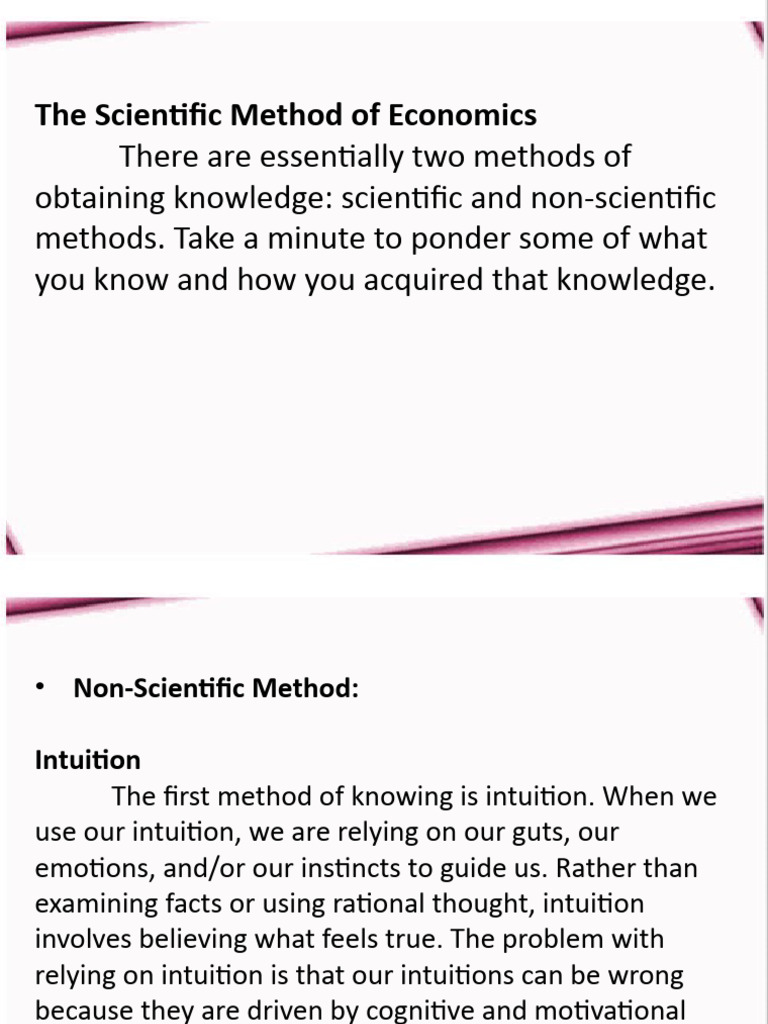 Scientific Method of Economics | PDF | Scientific Method | Knowledge