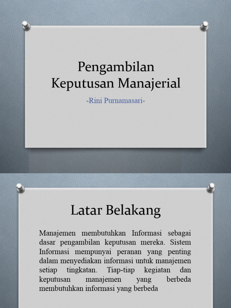 Pengambilan Keputusan Manajerial | PDF | Karier & Perkembangan | Bisnis