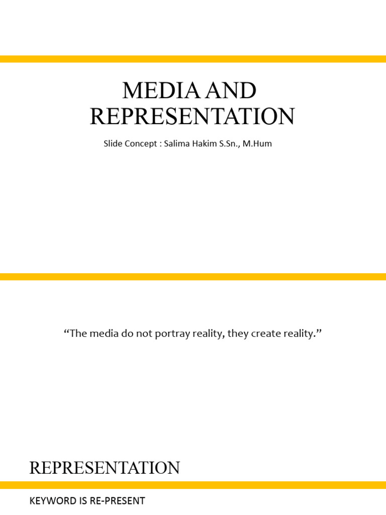Understanding Media Representation Concepts | PDF | Stereotypes | Reality