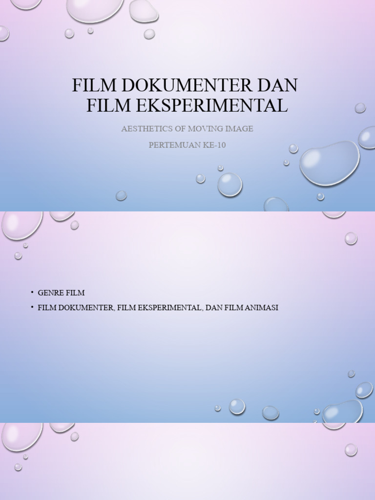 AMI - Pertemuan Ke-10 - Film Dokumenter Dan Film Eksperimental | PDF | Griya & Taman | Seni
