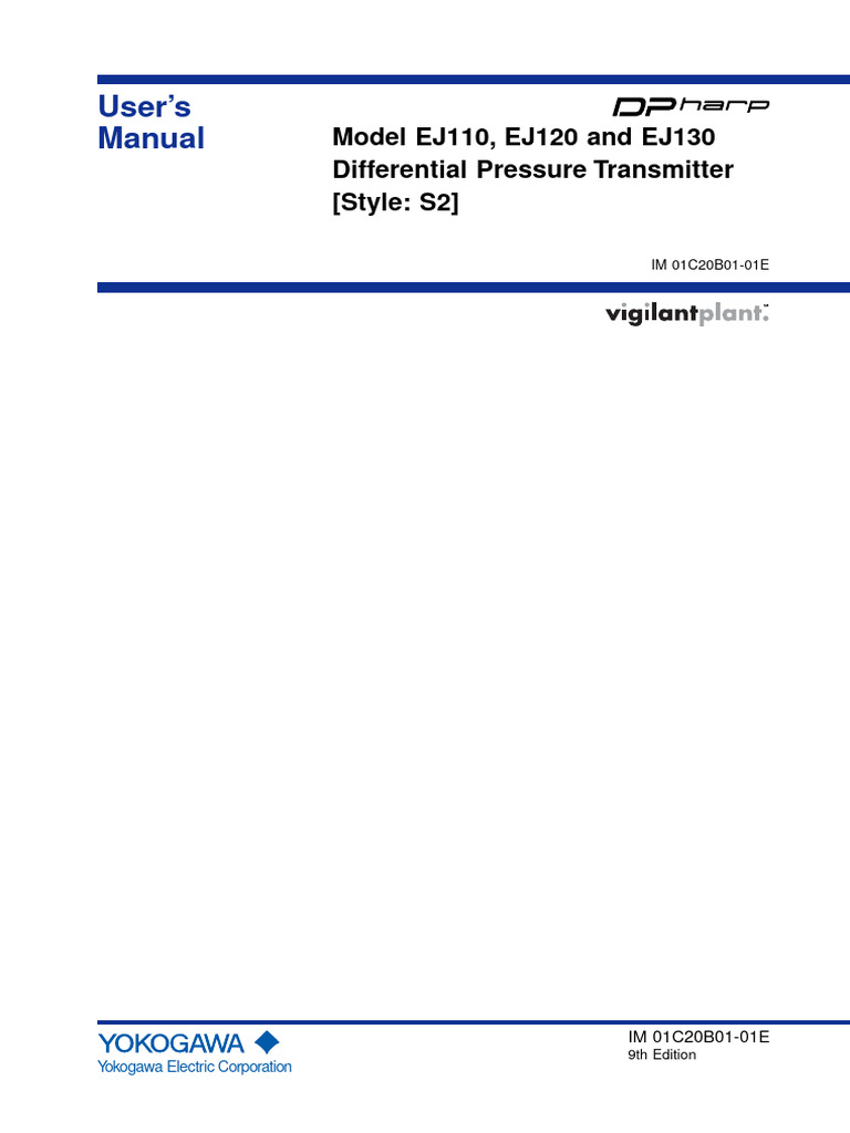 Im01c20b01-01en (9) - Ej110, Ej120, Ej130 | PDF | Pressure Measurement | Electrical Wiring