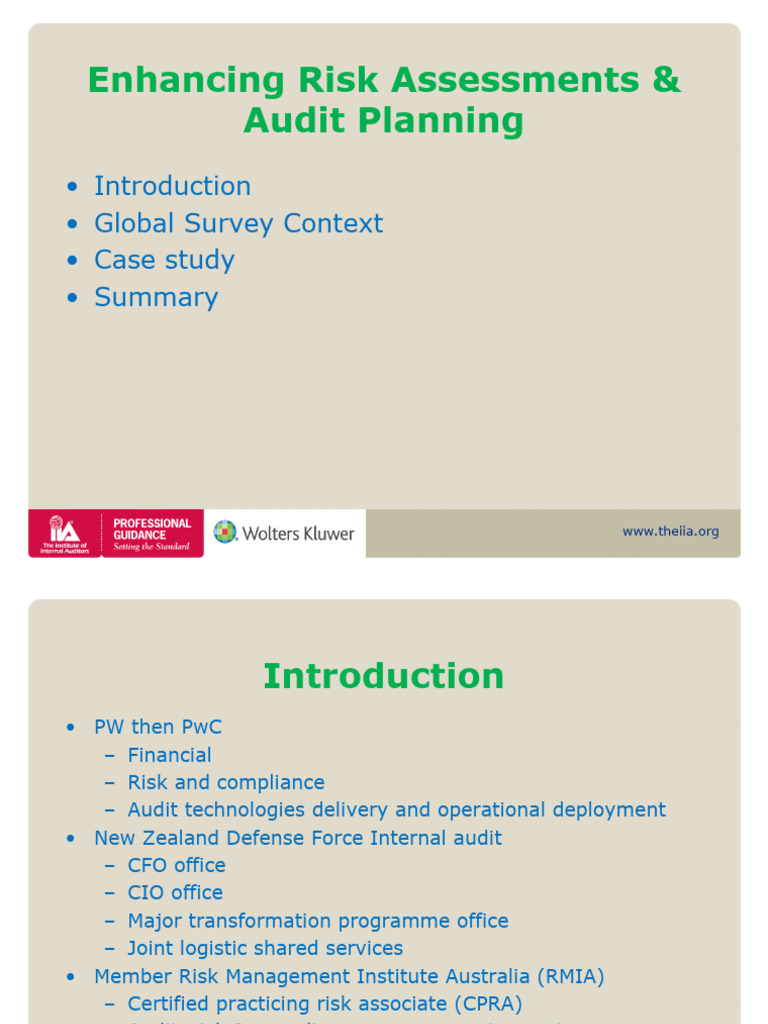 Enhancing Risk Assessments | PDF | Audit | Internal Audit