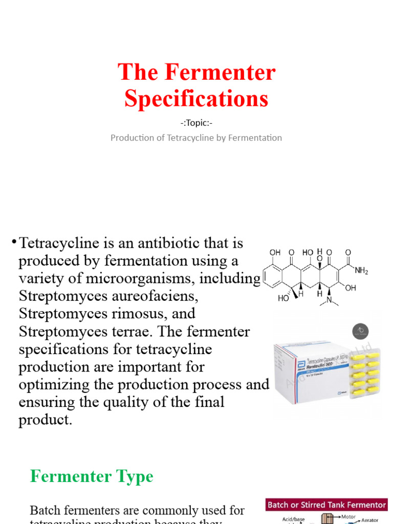 The Fermenter Specifications | PDF | Fermentation | Microorganism