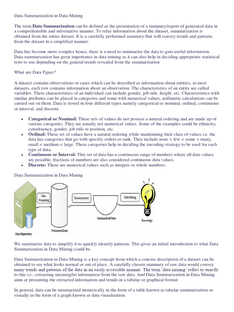 1 2 Data Processing Pdf Categorical Variable Data