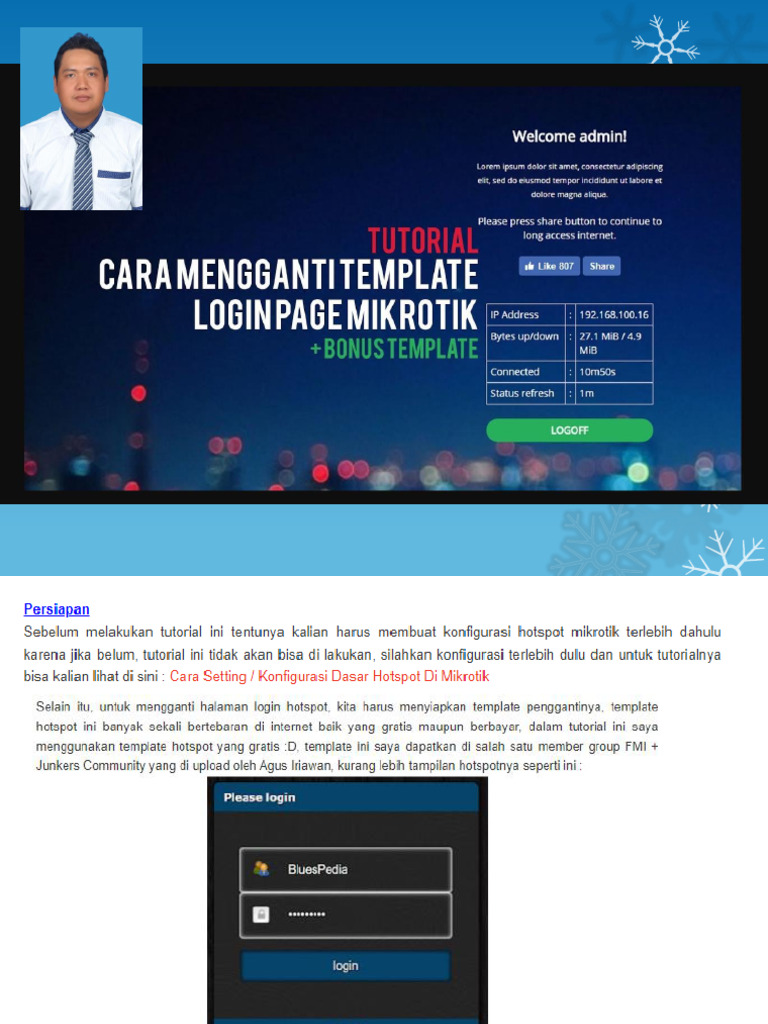 Mengganti Hotspot Login | PDF