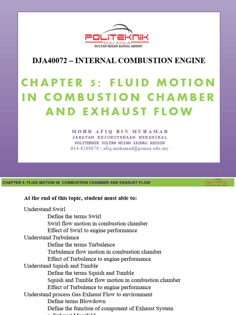 DJA 40072 - Slaid Chapter 5 | PDF | Internal Combustion Engine | Exhaust Gas