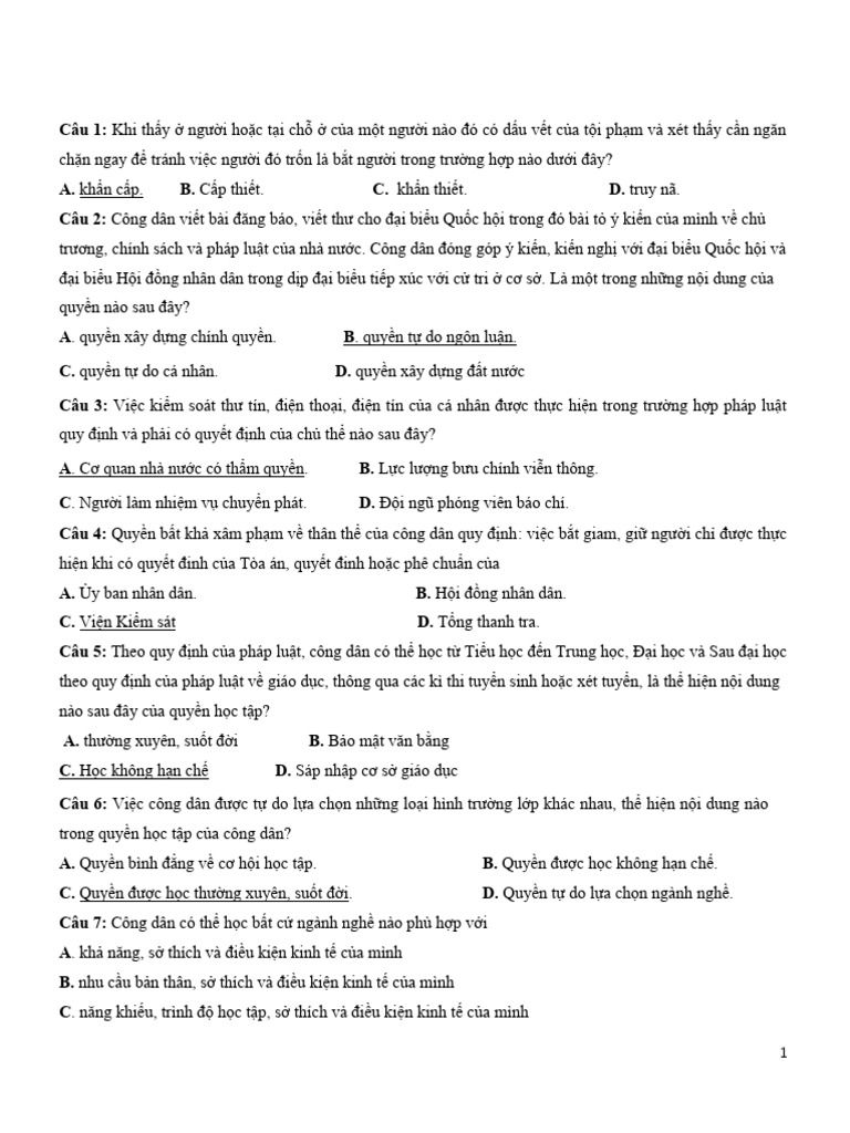 ÔN CUỐI KÌ II K12TN, GDCD | PDF