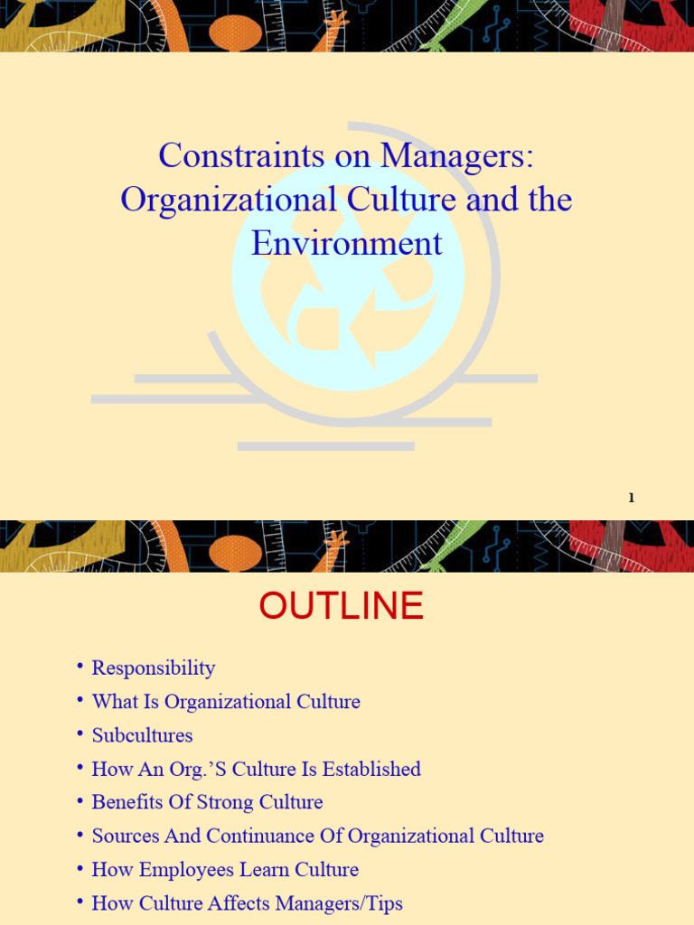 Organizational Culture and Environment | PDF | Organizational Culture ...